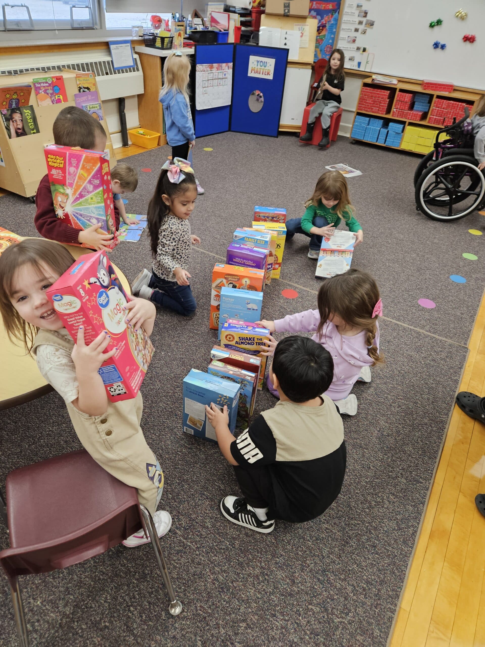 Washington School students learn while collecting Cereal for the ...