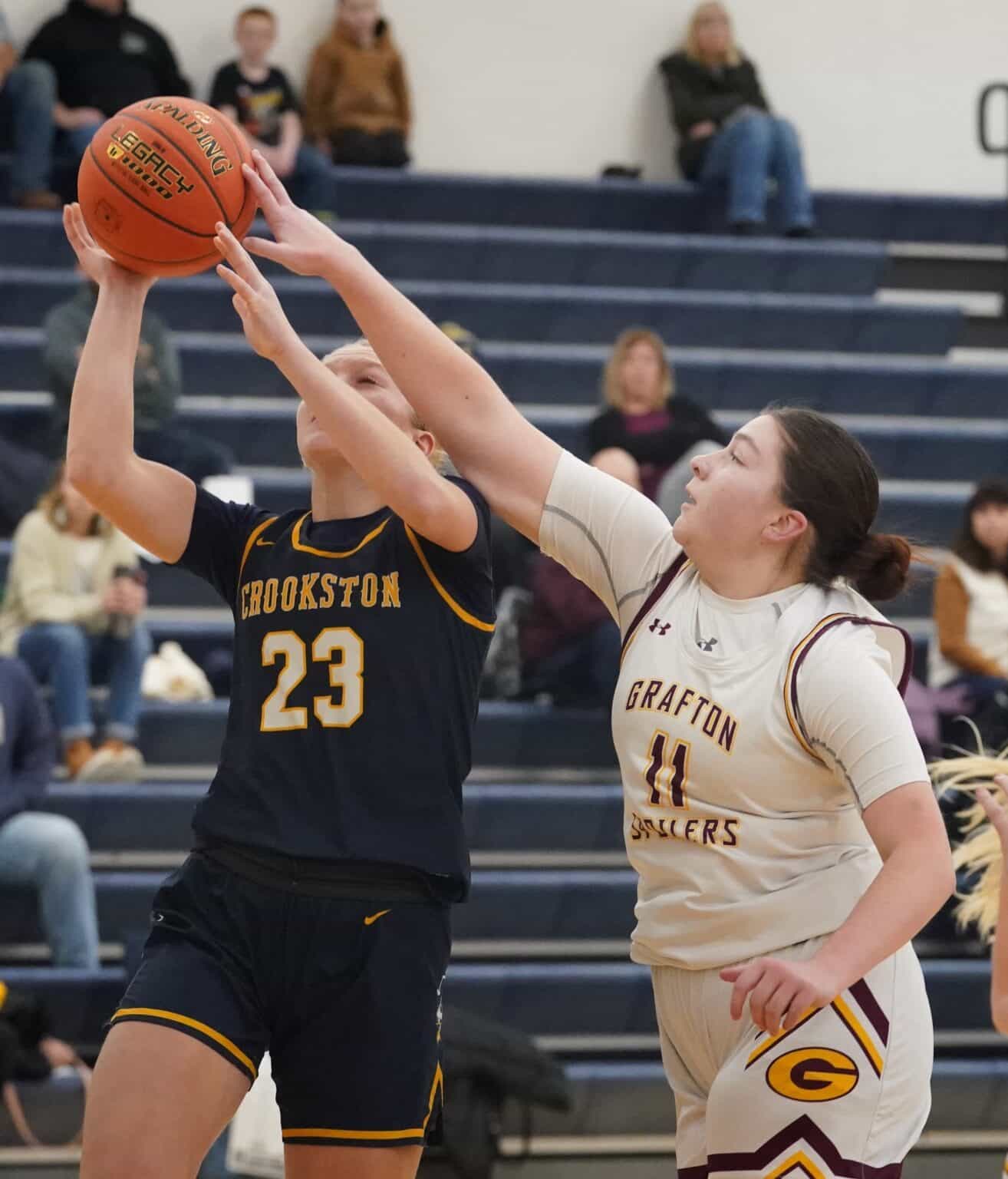 Crookston Girls Basketball holds on to beat Grafton – KROX